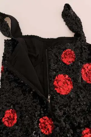 Dolce & Gabbana Polka Dot Sequined Shift Dress