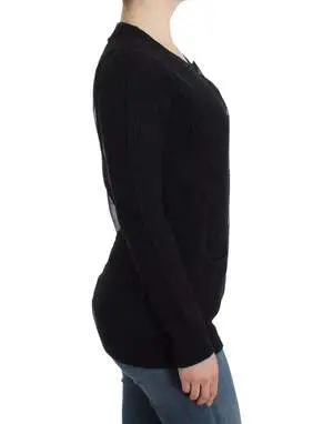 John Galliano Wool Cardigan With Transparent Back - Black