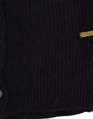 John Galliano Wool Cardigan With Transparent Back - Black