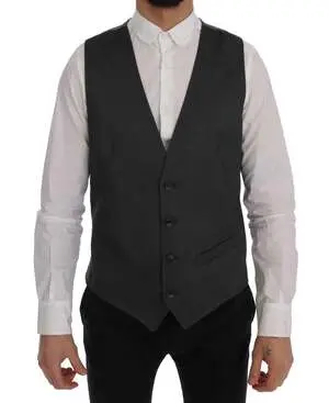 Dolce & Gabbana Staff Cotton Rayon Vest - Gray
