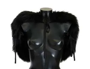 Dolce & Gabbana Silver Fox Fur Scarf - Black