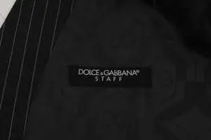 Dolce & Gabbana Wool Stretch Striped Vest - Gray