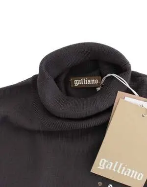 John Galliano Turtleneck Virgin Wool Jumper - Brown