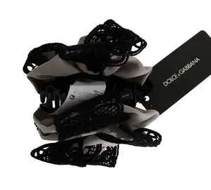 Dolce & Gabbana Floral Lace Hair Claw - Gray