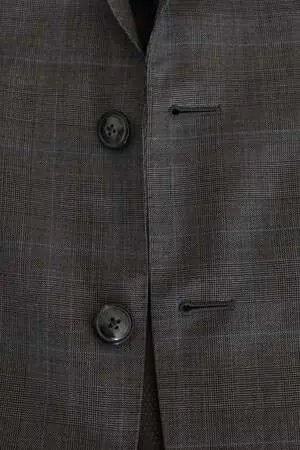 Dolce & Gabbana Wool Checkered Martini Slim Blazer - Gray
