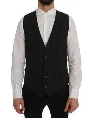 Dolce & Gabbana Staff Striped Vest - Gray