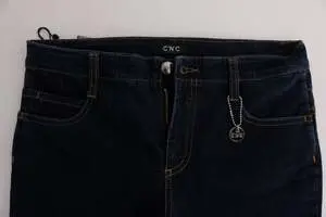 Costume National Blue Cotton Bootcut Jeans - Red