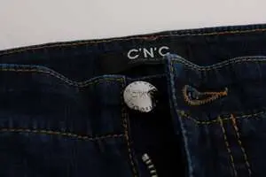 Costume National Blue Cotton Bootcut Jeans - Red