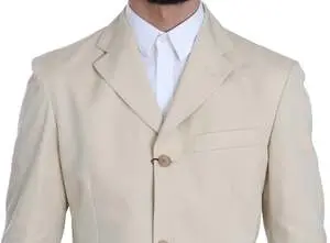 ROMEO GIGLI Two Piece 3 Button Cotton Solid Suit