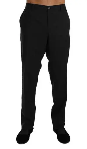 Dolce & Gabbana Wool Stretch Formal Trousers - Black