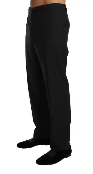 Dolce & Gabbana Wool Stretch Formal Trousers - Black