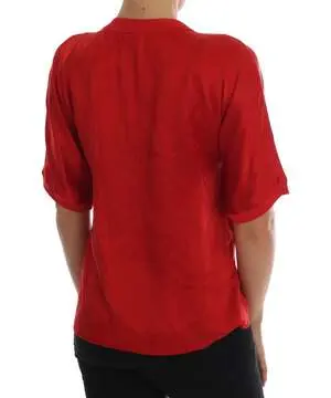 Dolce & Gabbana Silk T-shirt With Embroidery