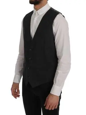 Dolce & Gabbana Staff Cotton Rayon Vest - Gray