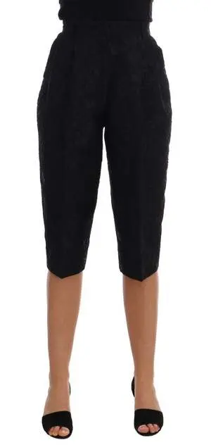 Dolce & Gabbana Brocade Capri Shorts - Black