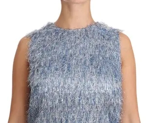 Dolce & Gabbana Fringe Shift Dress - Blue