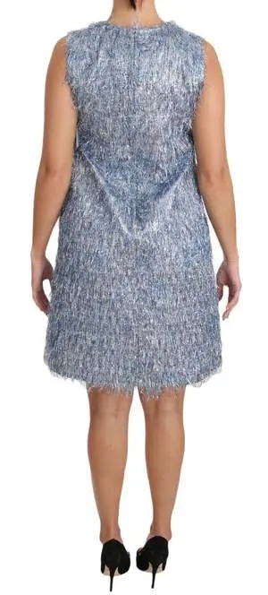 Dolce & Gabbana Fringe Shift Dress - Blue