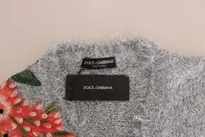 Dolce & Gabbana Floral Applique Cardigan Sweater