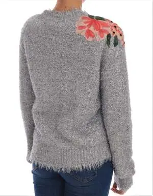 Dolce & Gabbana Floral Applique Cardigan Sweater
