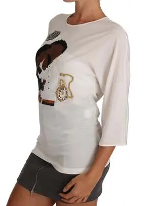 Dolce & Gabbana Silk Crystal T-shirt