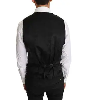 Dolce & Gabbana Waistcoat Vest 100% Wool - Gray