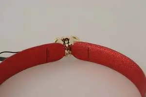 Dolce & Gabbana Exotic Leather Shoulder Strap With Crystals