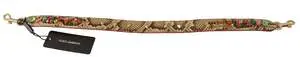 Dolce & Gabbana Exotic Leather Shoulder Strap With Crystals