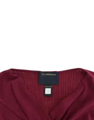 Roberto Cavalli Knitted Virgin Wool Keyhole Sweater - Purple