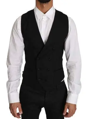 Dolce & Gabbana Wool Double Breasted Waistcoat Vest