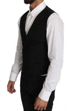Dolce & Gabbana Wool Double Breasted Waistcoat Vest