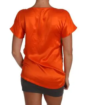 Dolce & Gabbana Silk Lemon Crystal T-shirt Top