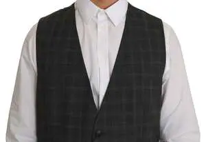 Dolce & Gabbana Checkered Wool-blend Vest