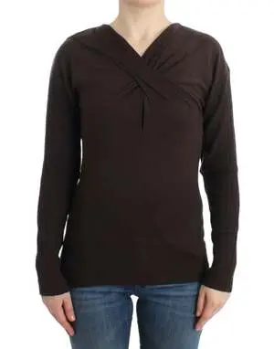 Roberto Cavalli Keyhole Virgin Wool Sweater - Brown