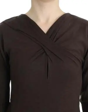 Roberto Cavalli Keyhole Virgin Wool Sweater - Brown