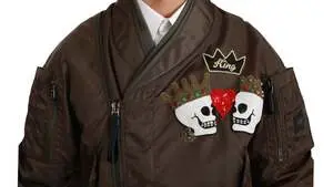 Dolce & Gabbana Logo Appliqued Bomber Jacket
