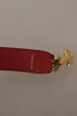 Dolce & Gabbana Python Leather Studded Shoulder Strap - Brown