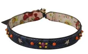 Dolce & Gabbana Exotic Leather Crystals Reversible Shoulder Strap