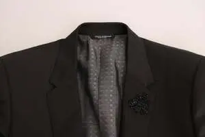 Dolce & Gabbana Wool Crystal Bee Slim Fit Martini - Brown