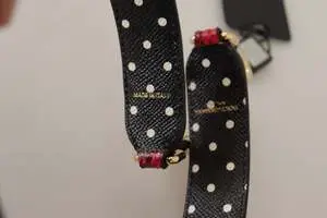 Dolce & Gabbana Python Leather Crystals Reversible Shoulder Strap