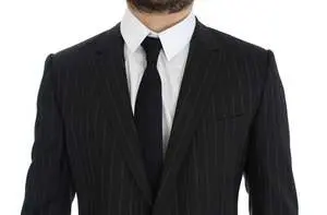 Dolce & Gabbana Striped Slim Fit Wool Blazer