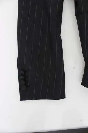 Dolce & Gabbana Striped Slim Fit Wool Blazer