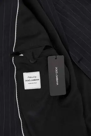 Dolce & Gabbana Striped Slim Fit Wool Blazer