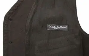 Dolce & Gabbana Flax Cotton Dress Vest - Black