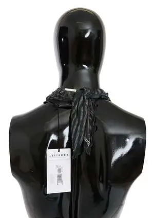 Costume National Gray Viscose Foulard Branded Scarf