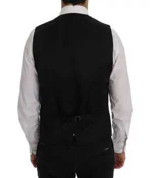 Dolce & Gabbana Wool Blend Striped Vest - Blue
