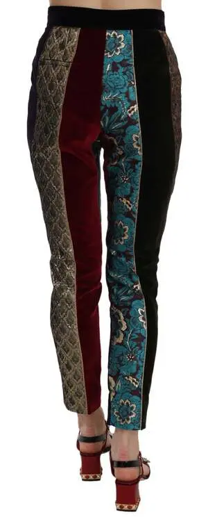 Dolce & Gabbana Jacquard Cropped Tapered Trousers