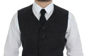Dolce & Gabbana Wool Blend Single Breasted Vest