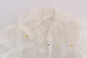 Dolce & Gabbana Daisy Applique Silk Shirt