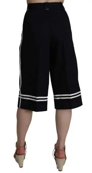 Dolce & Gabbana Cotton Cropped Embellished Trousers