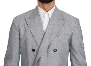Dolce & Gabbana Flax And Silk Double-breasted Blazer