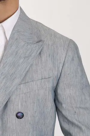 Dolce & Gabbana Flax And Silk Double-breasted Blazer